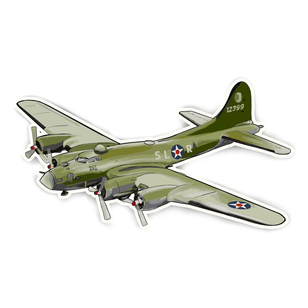 Boeing B-17 Flying Fortress 5.5" Sticker – SL Revival Co.