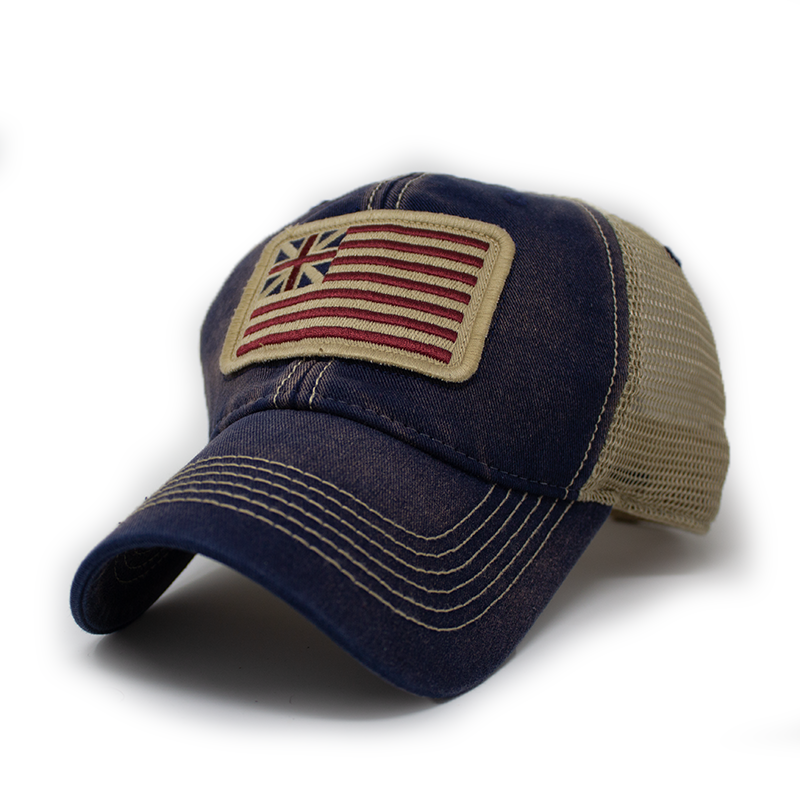 The Grand Union Flag Patch Trucker Hat, Navy – SL Revival Co.