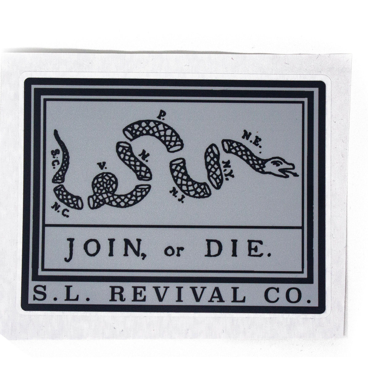 Join or Die Flag Sticker – SL Revival Co.