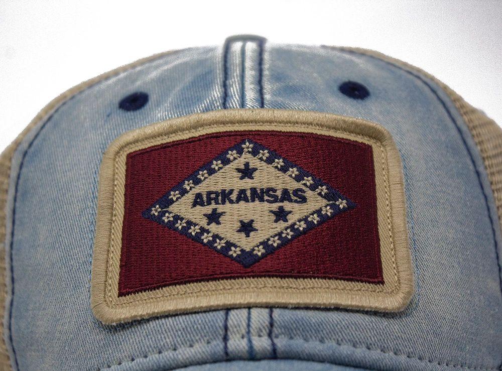 Arkansas Flag Patch Trucker Hat, Americana Blue – SL Revival Co.